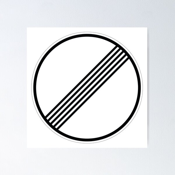 "German No Speed Limit sign - Autobahn" Poster for Sale by MintGubbins ...