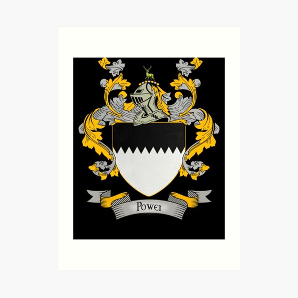 "Power Coat of Arms | Power Family Crest" Art Print for Sale by chuppys ...