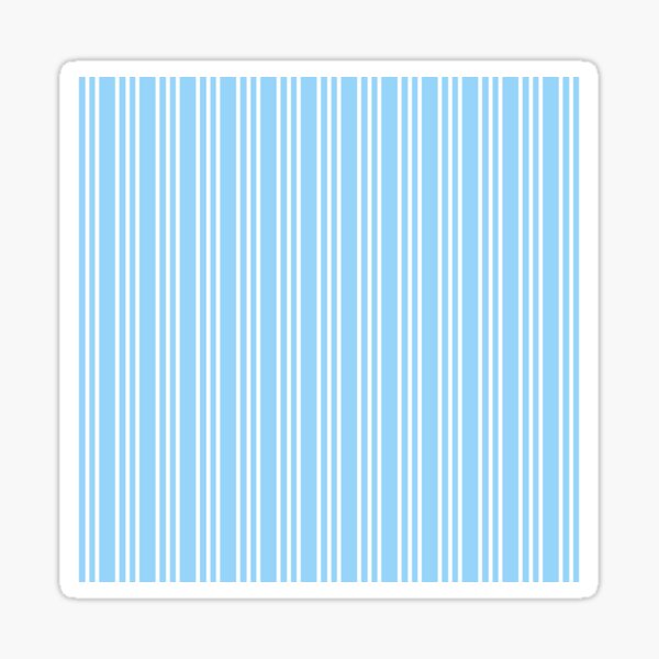 "White on Sky Blue Three Stripes Pattern | Vertical Stripes |" Sticker ...