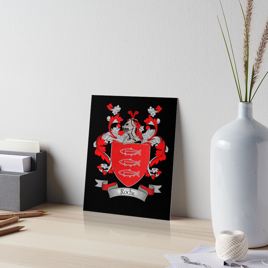 "Roche Coat of Arms | Roche Family Crest" Art Board Print by chuppys ...
