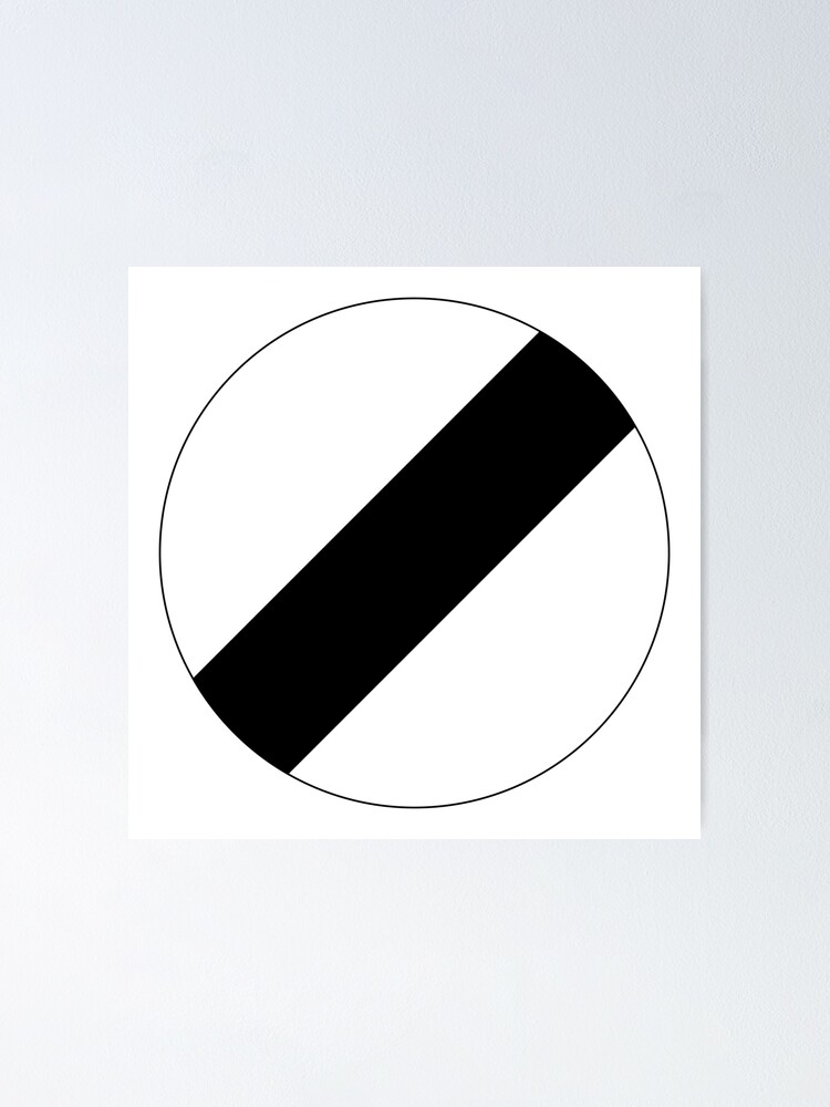 "UK National Speed Limit Speed Limit sign" Poster by MintGubbins ...