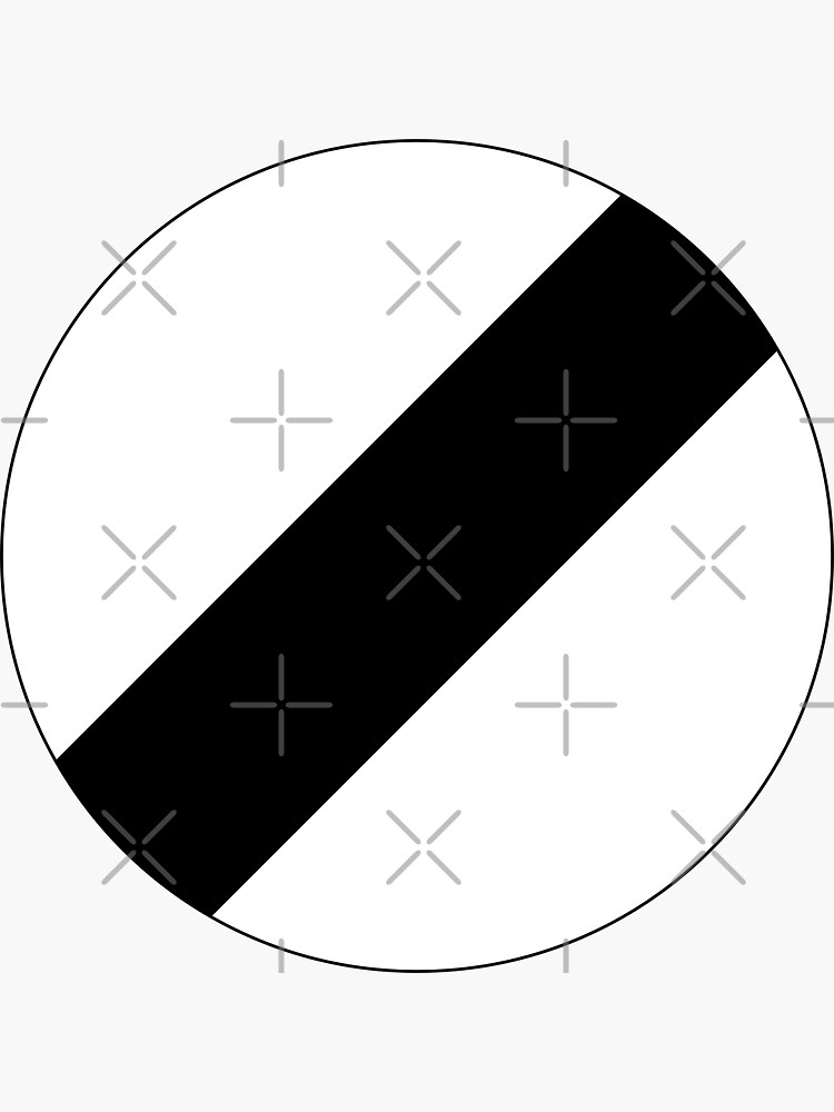 "UK National Speed Limit Speed Limit sign" Sticker by MintGubbins ...