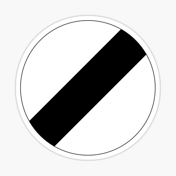 "UK National Speed Limit Speed Limit sign" Sticker by MintGubbins ...