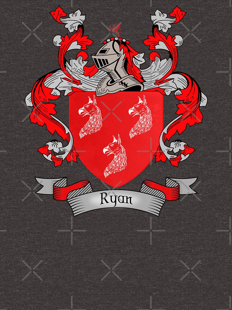 "Ryan Coat of Arms | Ryan Family Crest" T-shirt for Sale by chuppys ...
