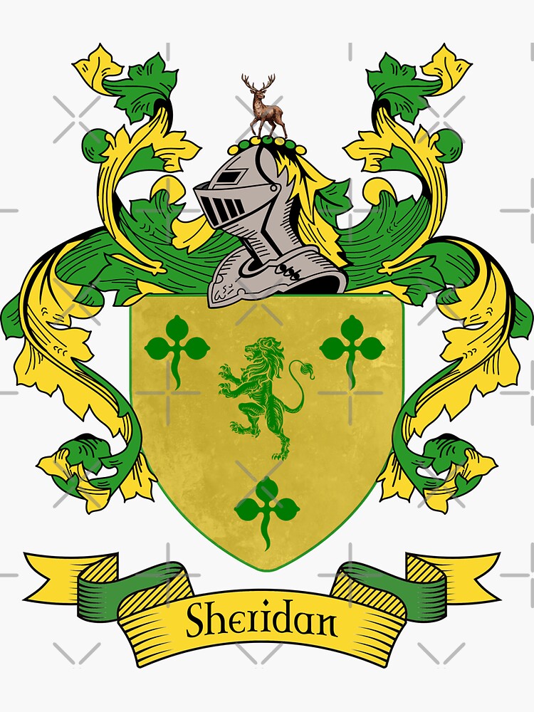 "Sheridan Coat of Arms | Sheridan Family Crest" Sticker for Sale by ...