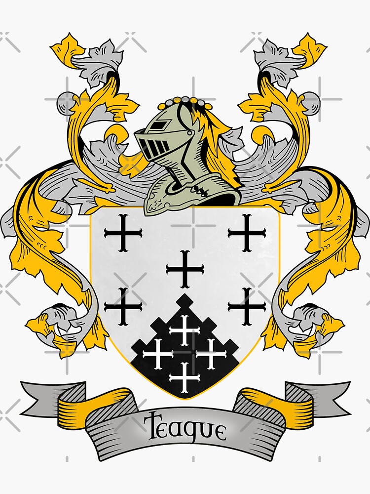 "Teague Coat of Arms | Teague Family Crest" Sticker for Sale by chuppys ...