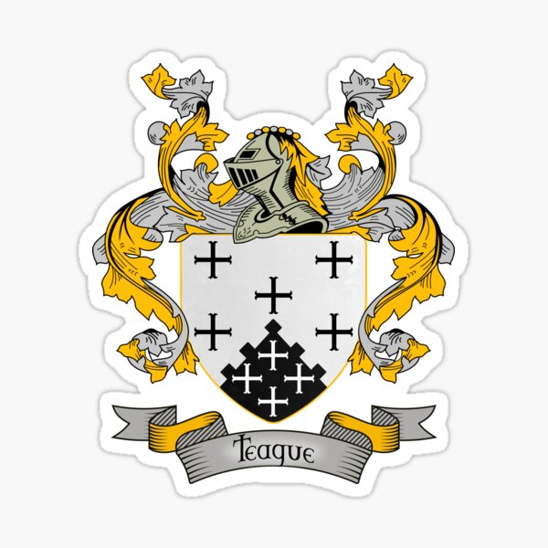 "Teague Coat of Arms | Teague Family Crest" Sticker for Sale by chuppys ...