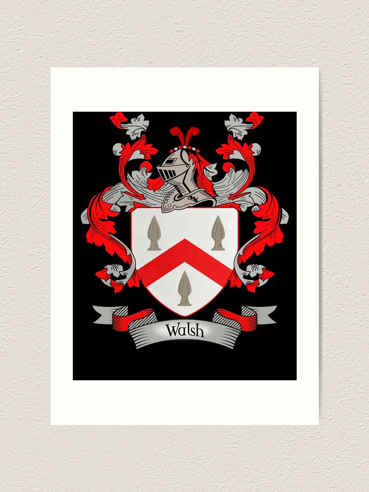 "Walsh Coat of Arms | Walsh Family Crest" Art Print by chuppys | Redbubble