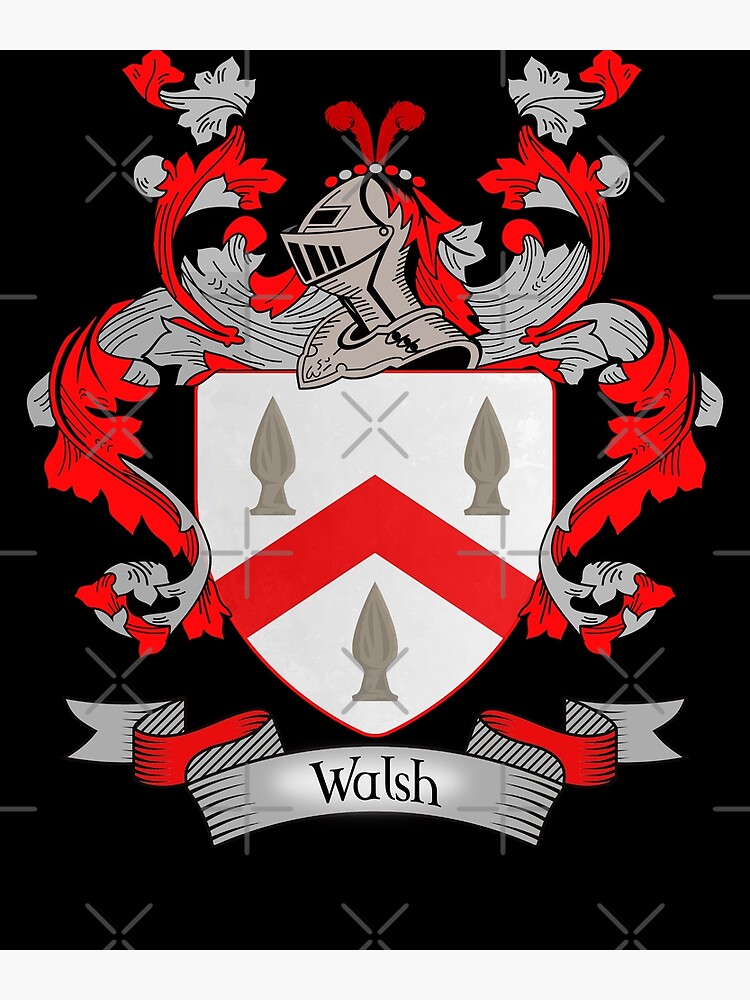 "Walsh Coat of Arms | Walsh Family Crest" Canvas Print for Sale by ...