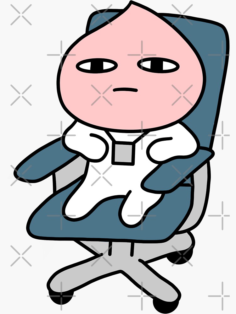 "Office Apeach | Bored Apeach | Coworker Apeach" Sticker for Sale by ...