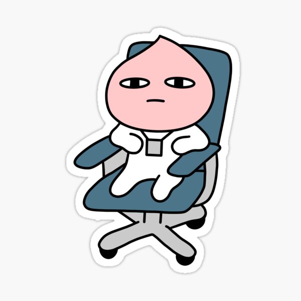 "Office Apeach | Bored Apeach | Coworker Apeach" Sticker for Sale by ...