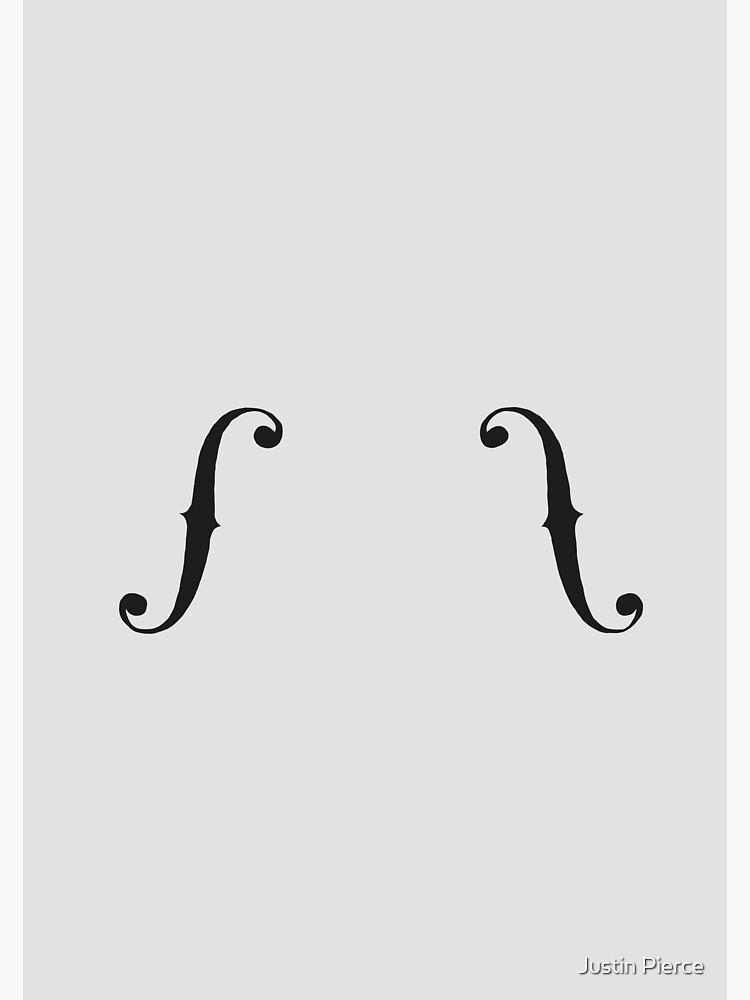 "Gray Violin F-Holes" Sticker for Sale by thesenoveltimes | Redbubble