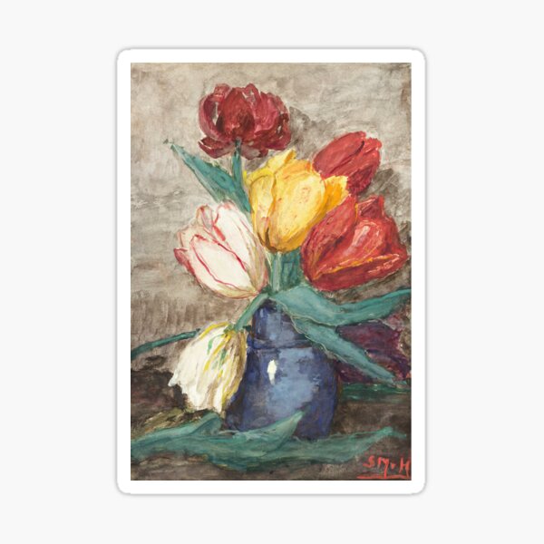 "Tulips in a Vase" Sticker for Sale by rimmatv | Redbubble