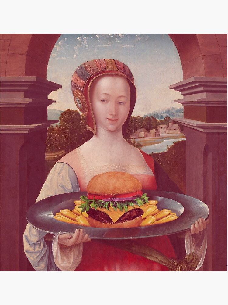 "Medieval burger design " Sticker for Sale by LMSN | Redbubble