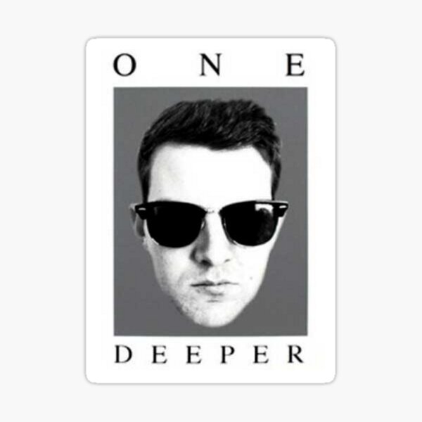 "ONE DEEPER" Sticker by Mikepool | Redbubble