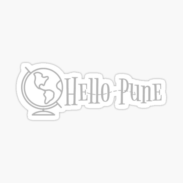 "Hello Pune Vacation Trip Tour Travel" Sticker for Sale by DLCreations ...