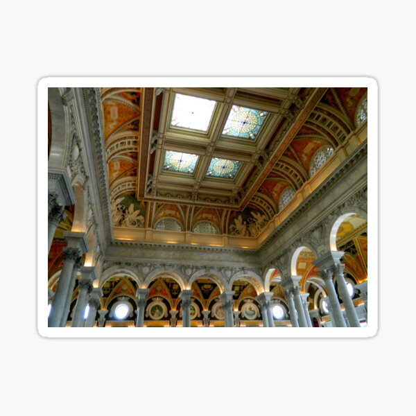 "Great Hall Ceiling - Library of Congress ^" Sticker for Sale by ...