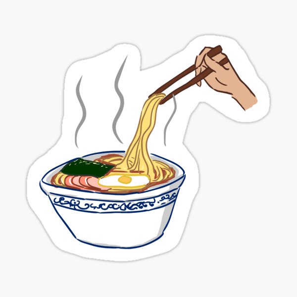 "anime asian chinese japanese noodles food stickers" Sticker for Sale ...
