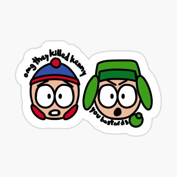 "Stan and Kyle" Sticker for Sale by trinsdoodles | Redbubble