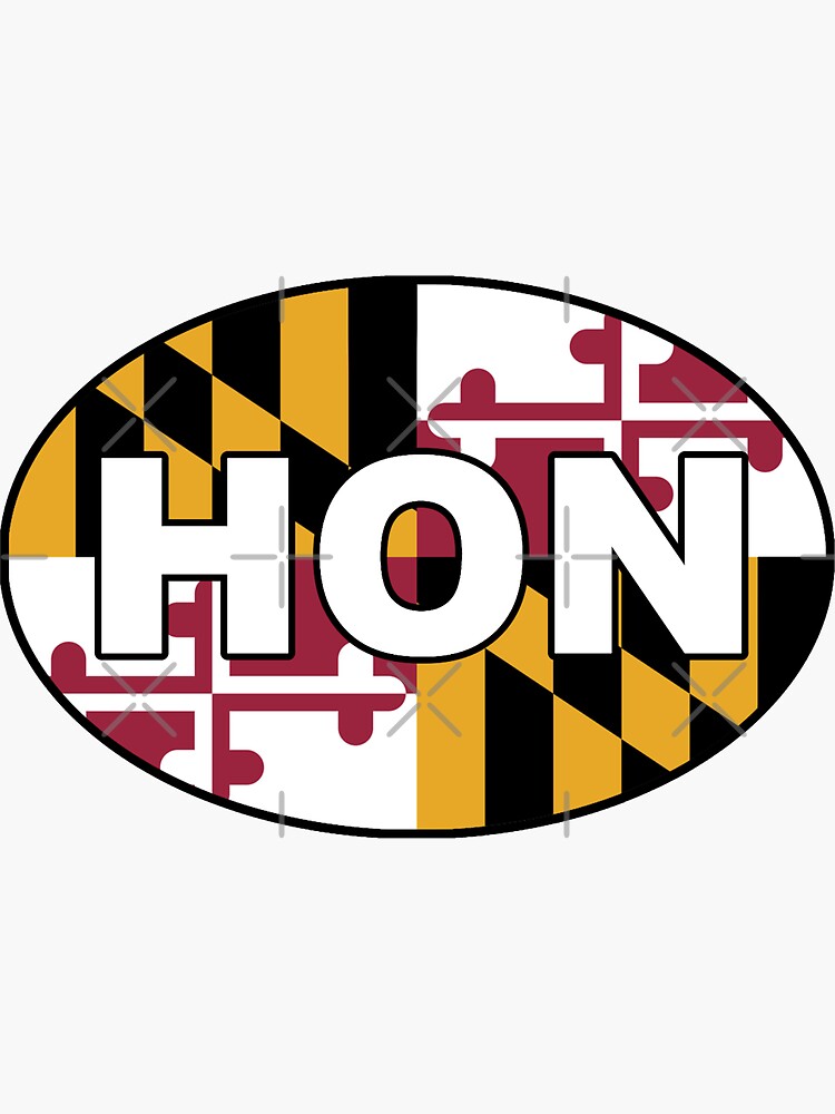 "Baltimore Hon Maryland State Flag Oval Goin Down the Ocean City Campy ...