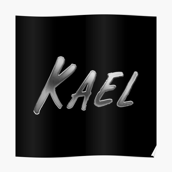 "abstract blacklight text posters - Kael chrome metal words " Poster by ...