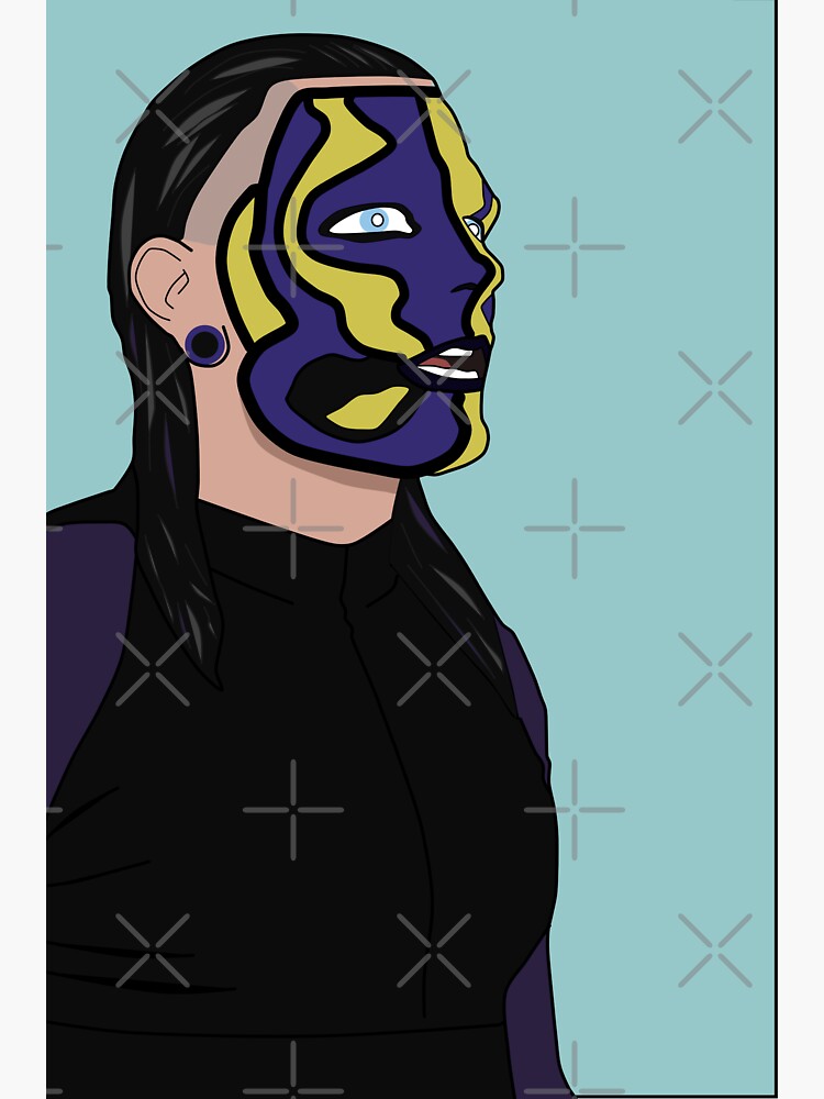 "Jeff Hardy - Purple & Yellow (with background)" Sticker for Sale by ...
