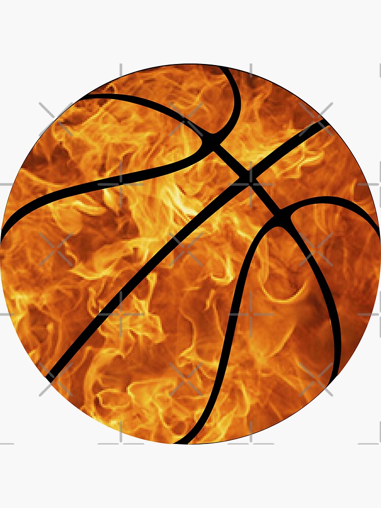 "Fire Basketball" Sticker for Sale by MagiqueStickers | Redbubble
