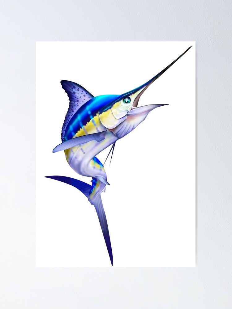 "White Marlin" Poster for Sale by iColor4U | Redbubble