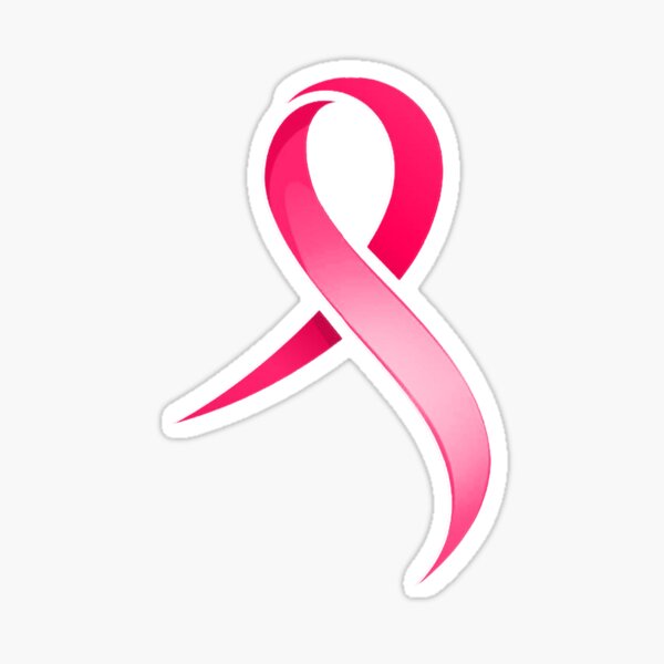 "Pink ribbon" Sticker for Sale by pnkpopcorn | Redbubble
