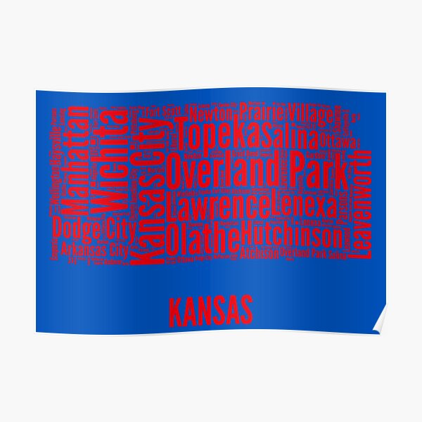 "Kansas - University Colors" Poster by stateofmine | Redbubble