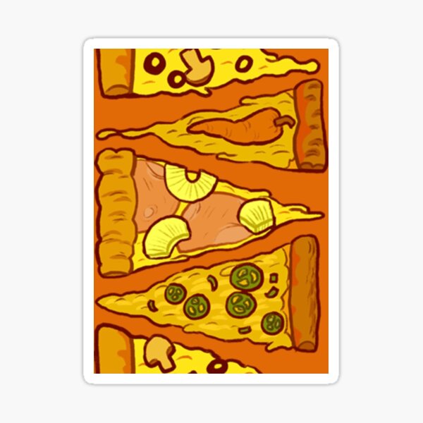 "Strange Pizza Toppings" Sticker for Sale by dunyun-rings | Redbubble