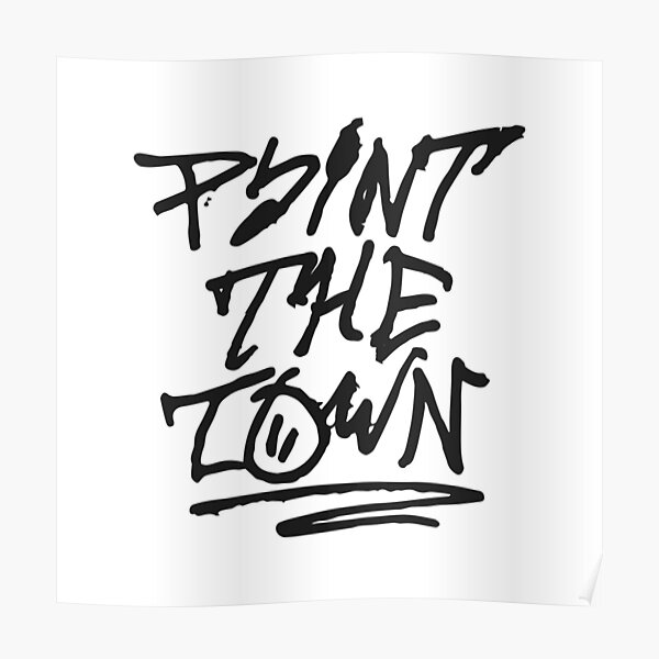 Póster «Etiqueta de graffiti de Black Paint The Town LOONA» de dayxtime ...