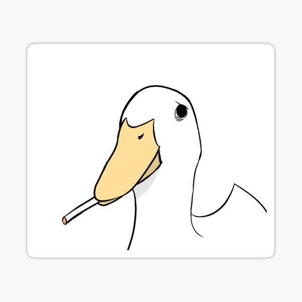 "Sadness duck" Sticker for Sale by DommiTheDuck | Redbubble