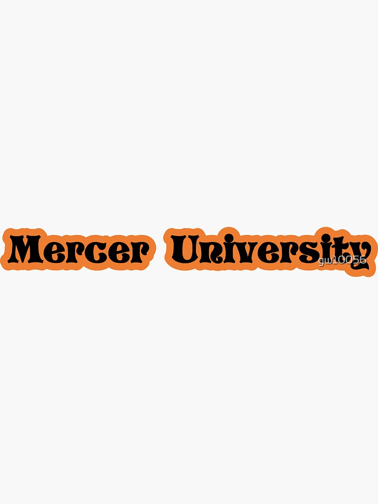 "Groovy Mercer University" Sticker for Sale by gw10056 | Redbubble