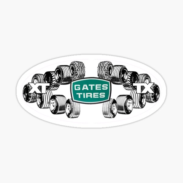 "Gates Tires Decal -Vintage Re-Imagined" Sticker for Sale by SimonAllen ...