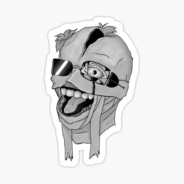 "Horrifying Invisible Man" Sticker for Sale by reanimator1985 | Redbubble