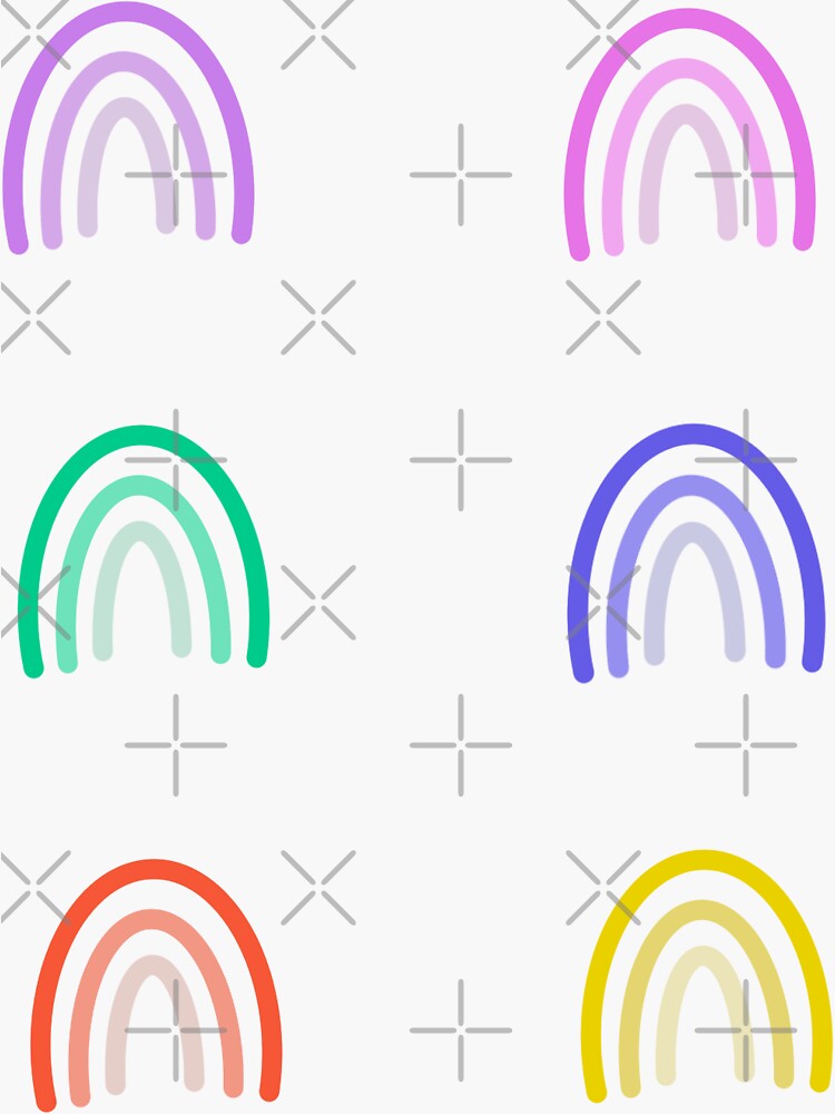 "Rainbow sticker pack" Sticker by NicoleL3344 | Redbubble