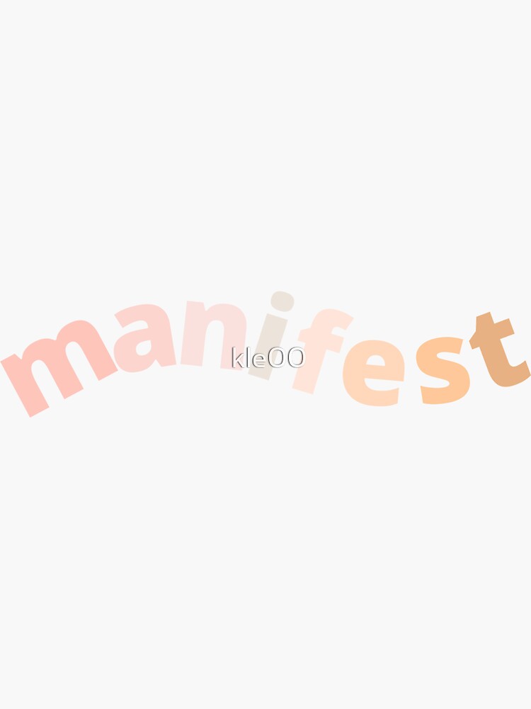 "manifest aesthetic sticker" Sticker for Sale by kle00 | Redbubble