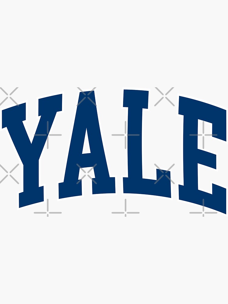 "yale - college font curved" Sticker for Sale by scollegestuff | Redbubble