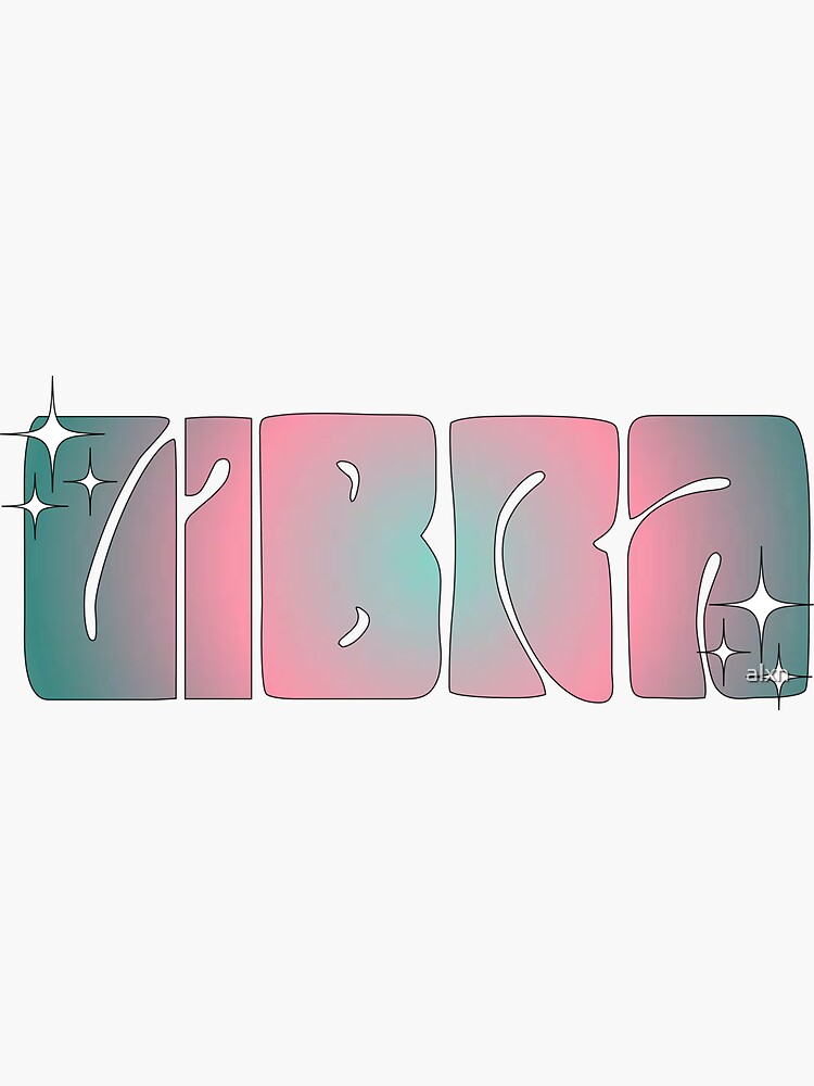 "Libra Funky Gradient Stars Sticker" Sticker for Sale by alxn | Redbubble