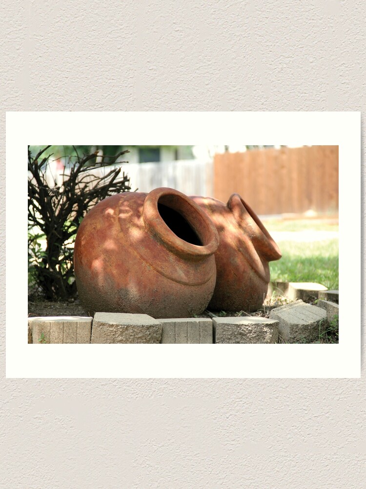 "Tilted terracotta welcome pots" Art Print by RennieP | Redbubble