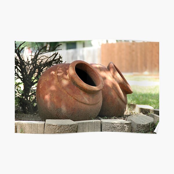 "Tilted terracotta welcome pots" Poster for Sale by RennieP | Redbubble