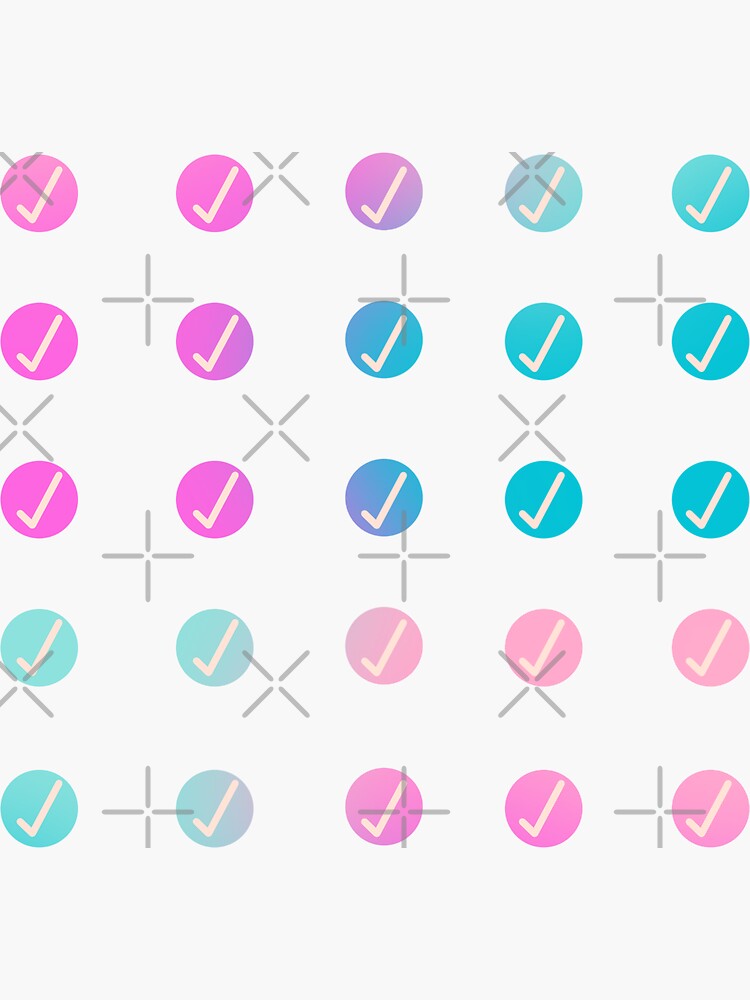 "Back to School Teal and Fuchsia Gradient Checkmark Planner" Sticker ...