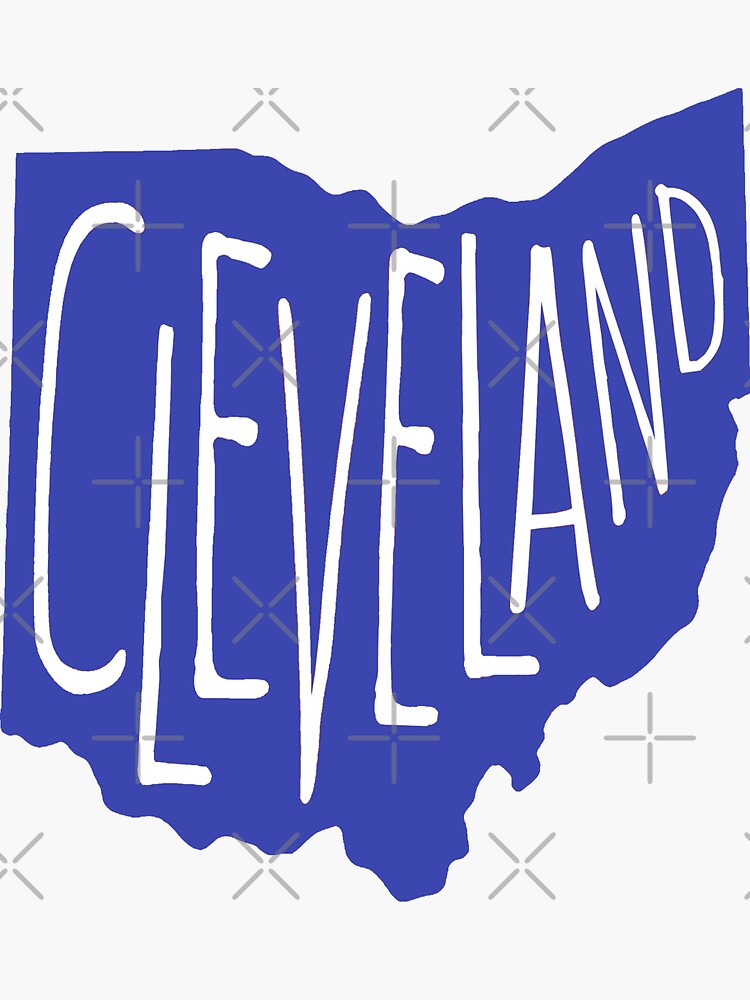 "Cleveland Ohio Sticker Shirt Mug etc." Sticker for Sale by katztz ...