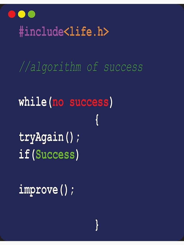 "Algorithm of success" Poster by ABOUAM-Badr | Redbubble