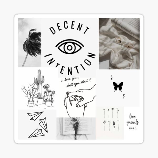 "White Aesthetic Collage" Sticker for Sale by ChloeExtrasArts | Redbubble
