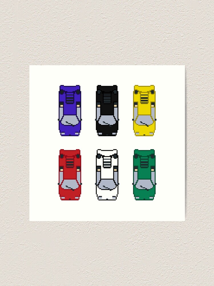 "8-Bit Pixel Art Cars 6 Pack Countach" Art Print for Sale by rachxt ...