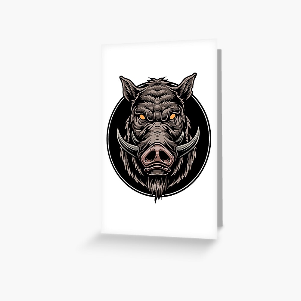 "Wild boar design" Sticker for Sale by mshclothingco | Redbubble