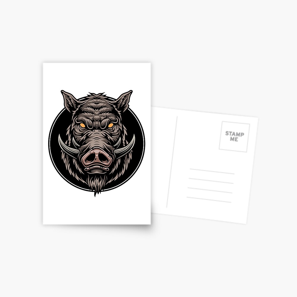 "Wild boar design" Sticker for Sale by mshclothingco | Redbubble
