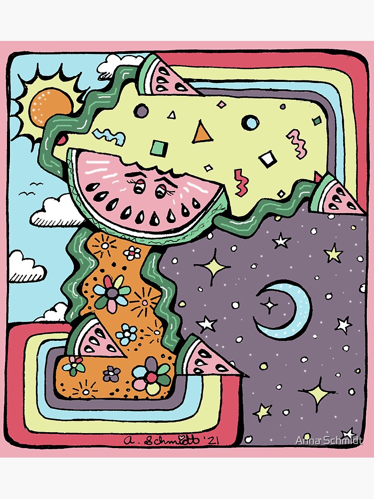 "Warby the Wobbly Watermelon " Sticker for Sale by aschmidt814 | Redbubble